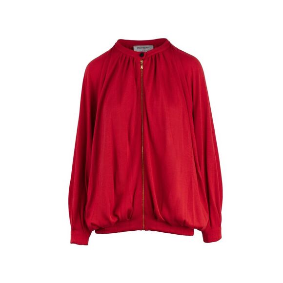 Saint Laurent | Jackets & Coats | Yves Saint Laurent Red Bomber Jacket ...